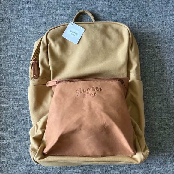 Slumberkins | Accessories | Nwt Slumberkins Logo Backpack Khaki | Poshmark